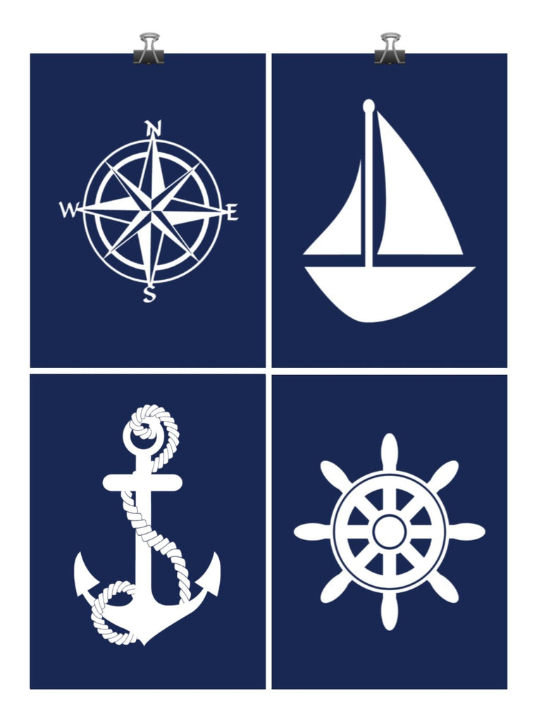 Blue Nautical Anchor Clip Art
