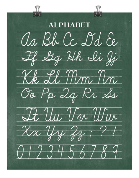 Cursive Letters Chart