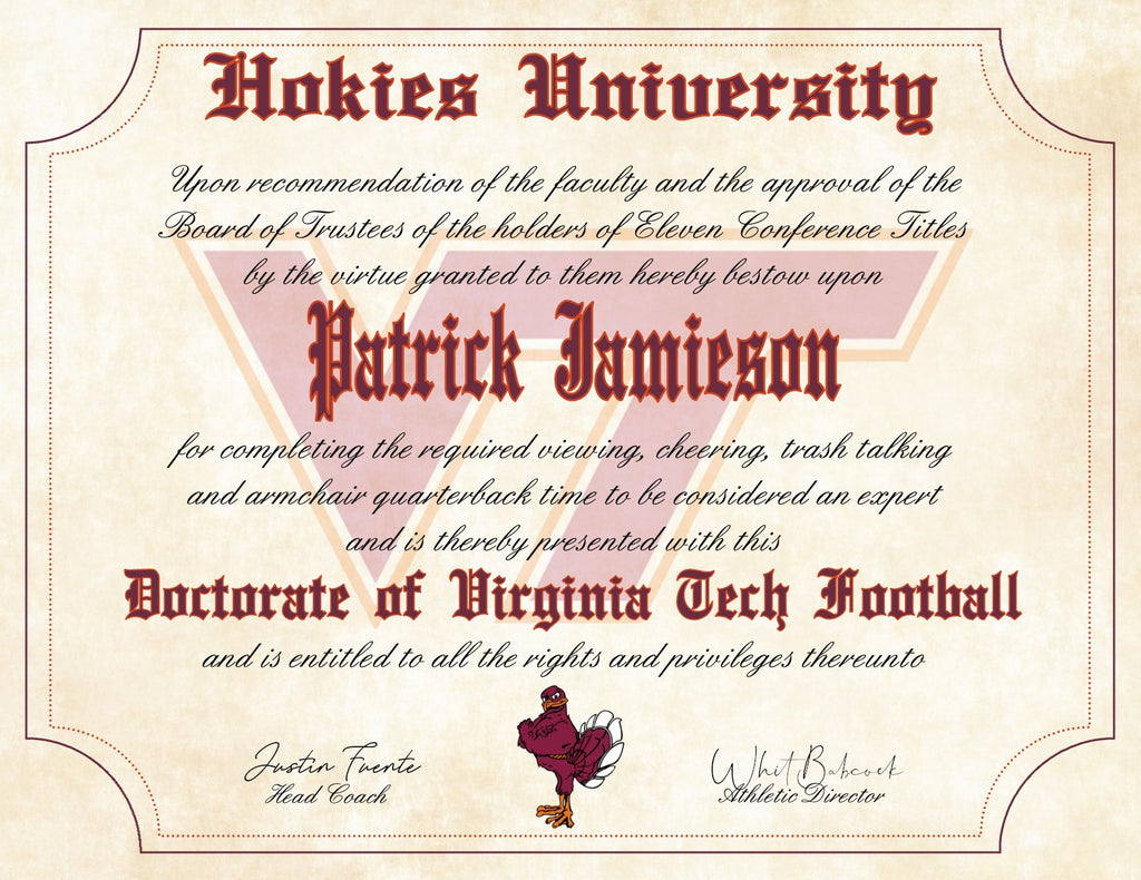 Va Tech Diploma