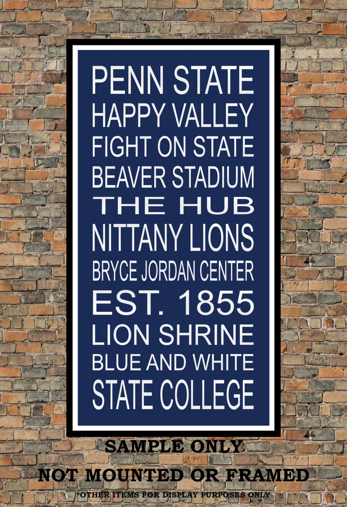 Penn State Nittany Lions Subway Wall Art Print – Pixie Paper Store