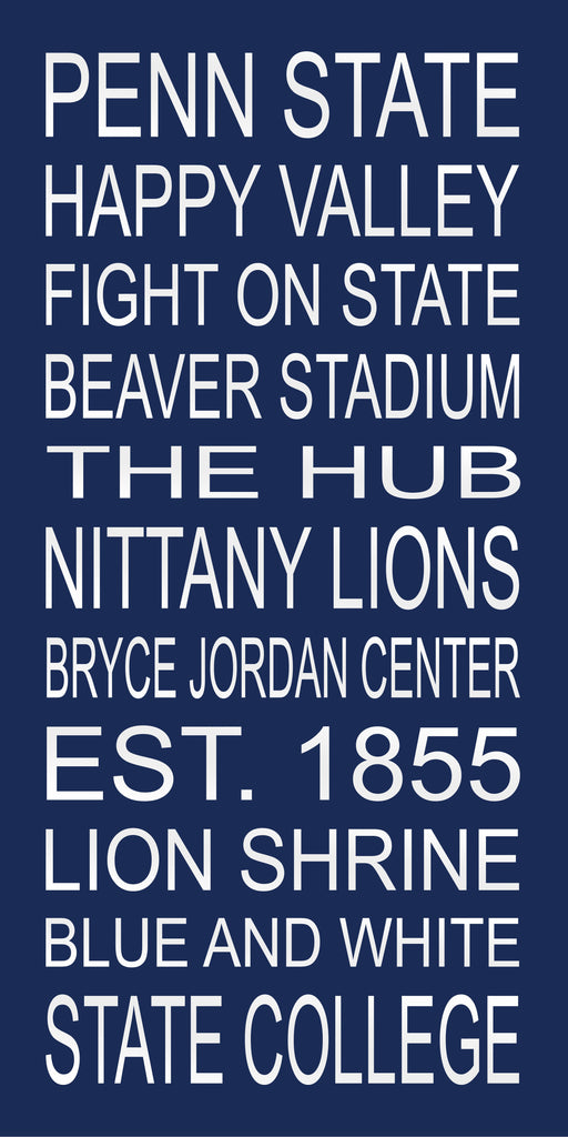Penn State Nittany Lions Subway Wall Art Print – Pixie Paper Store
