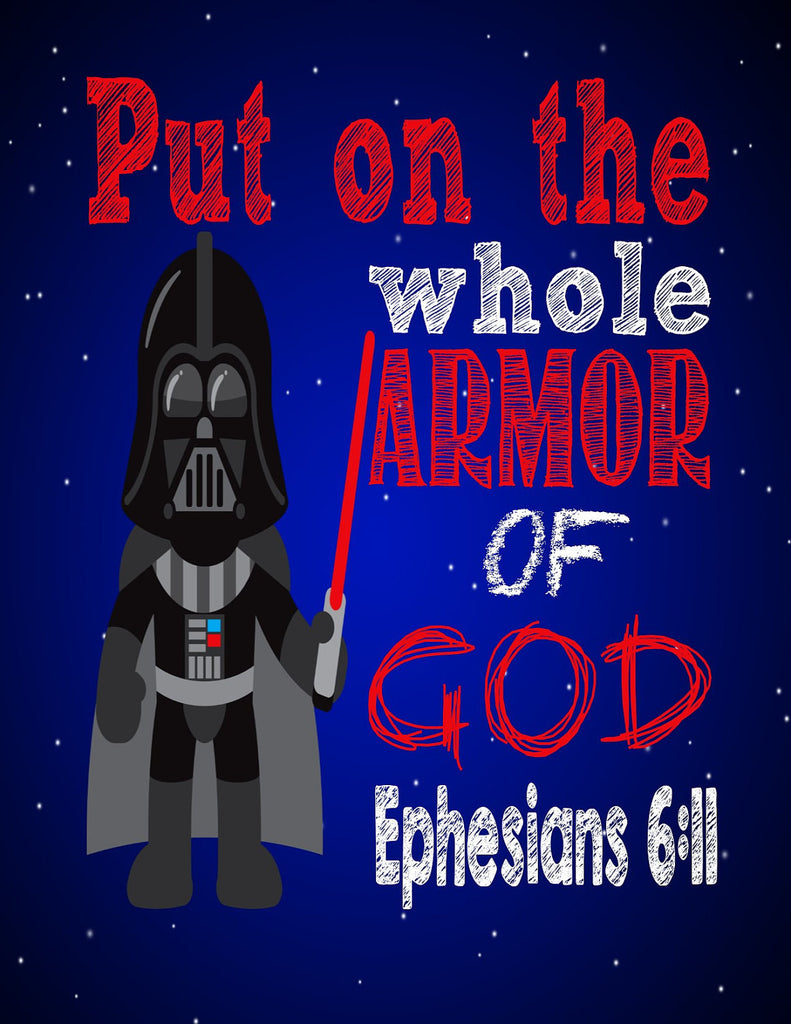 Darth Vader Christian Space Wars Nursery Decor Unframed Print Ephesian ...