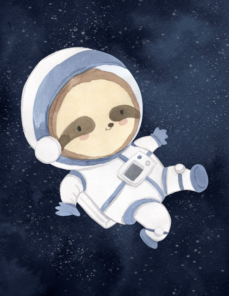 Something Incredible is Waiting Sloth, Bear and Alien Watercolor Astro ...