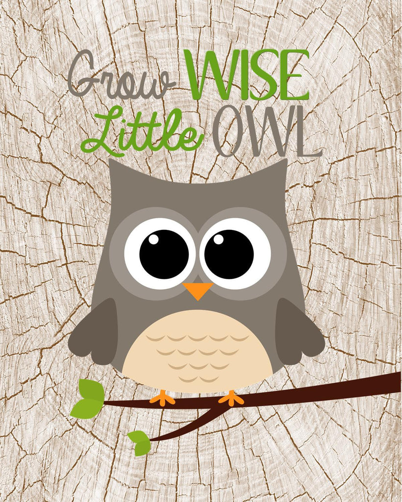 Woodland Nursery Set of 3 Prints, Stay Clever Little Fox, Grow Wise Li ...